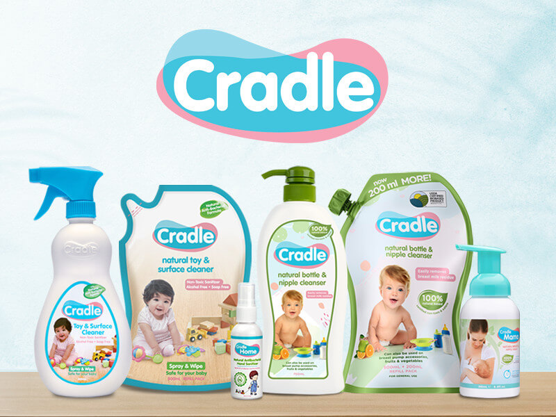 Cradle Natural Bottle & Nipple Cleanser 700mL Pump Bottle